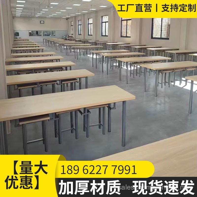 Stainless Steel Dining Table Staff Dining House Table Chair 4 People ...