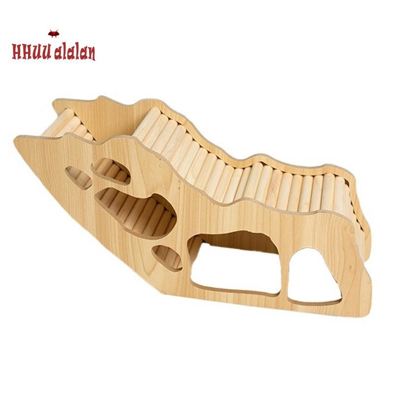 Washable Hamster Hidden Wooden Hamster House Small Pet Castle with Rock ...
