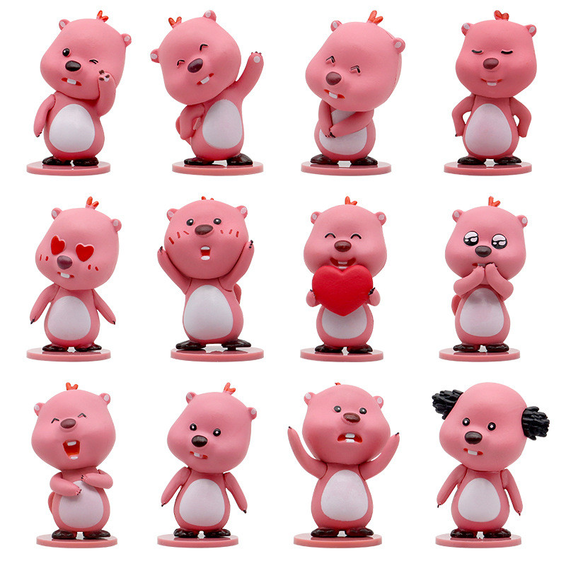 6Pcs/Set 6-7cm Korean Cartoon Pororo the Little Penguin Zanmang Loopy ...