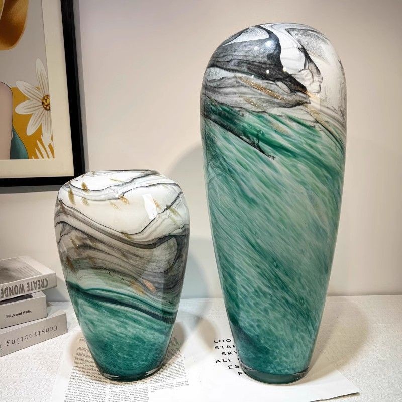 High-Grade Antique Design New Chinese Retro Colored Glaze Glass Vase ...