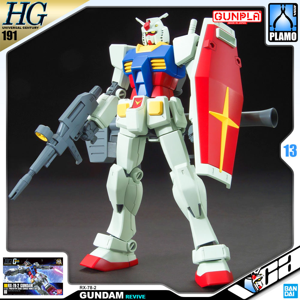 ️ BANDAI GUNPLA HIGH GRADE UNIVERSAL CENTURY HG HGUC 1/144 RX-78-2 GUNDAM REVIVE VER MODEL TOY ...