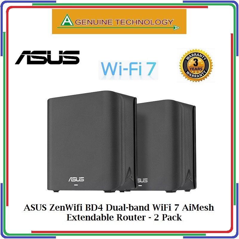 ASUS ZenWifi BD4 Dual-band WiFi 7 (802.11be) AiMesh Extendable Router ...