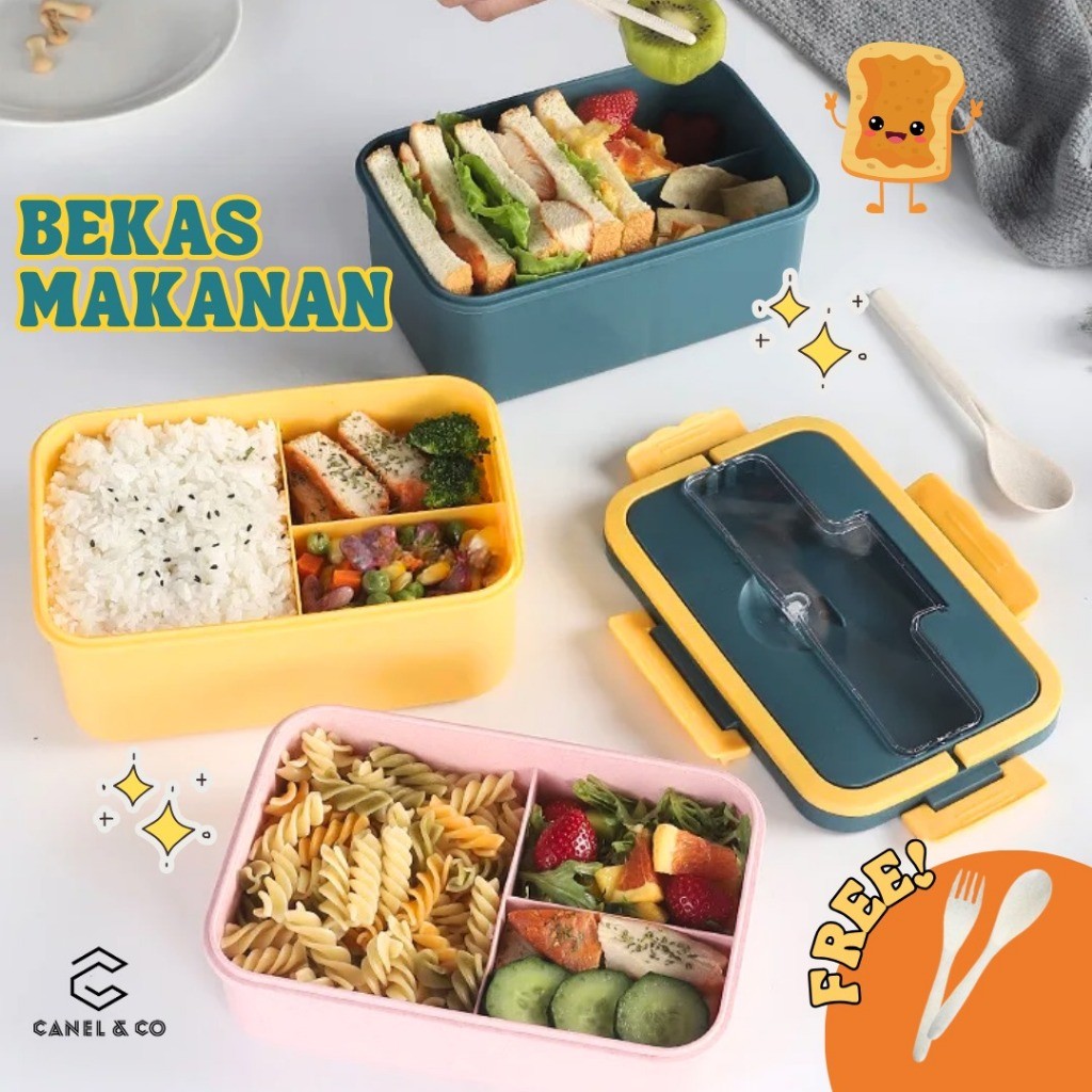 CANEL&CO Microwave Food Container Bento Box Lunchbox Tupperware Kotak ...