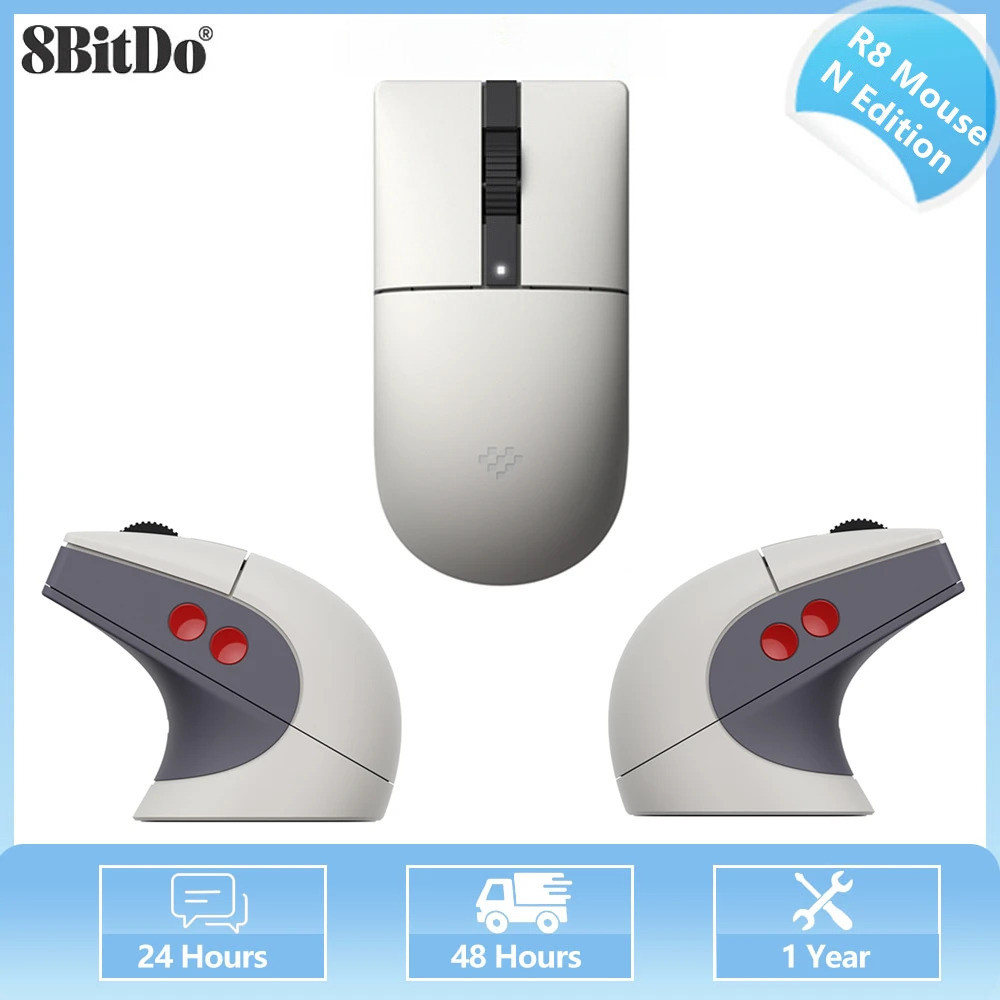 8BitDo Retro R8 N edition Gaming Mouse Wireless with Charging Dock ...