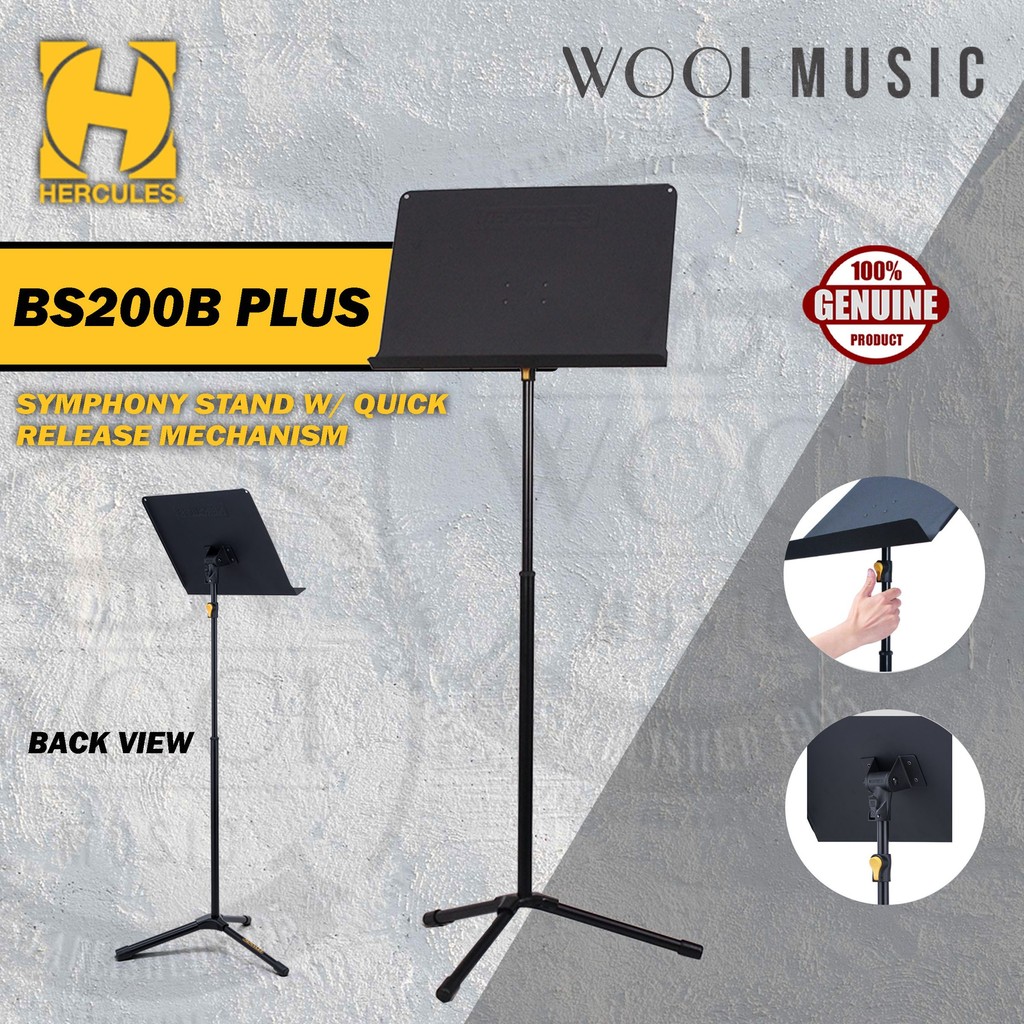 Hercules BS200B Plus EZ Grip Symphony Stand / Orchestra Stand / Music ...
