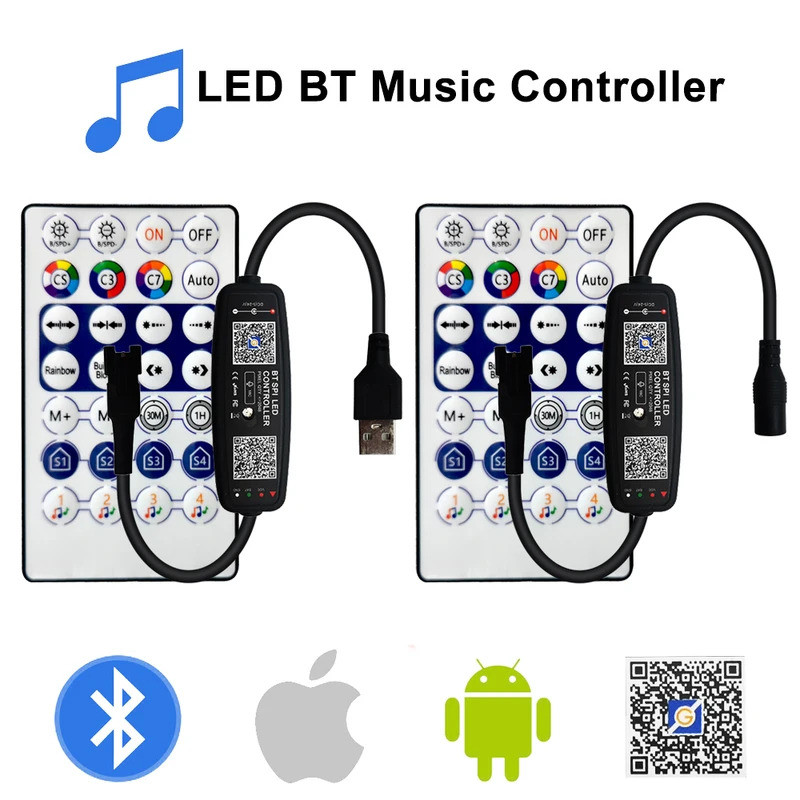 DC5-24V 28Key Led Controller With Music Bluetooth App Remote For Smart ...