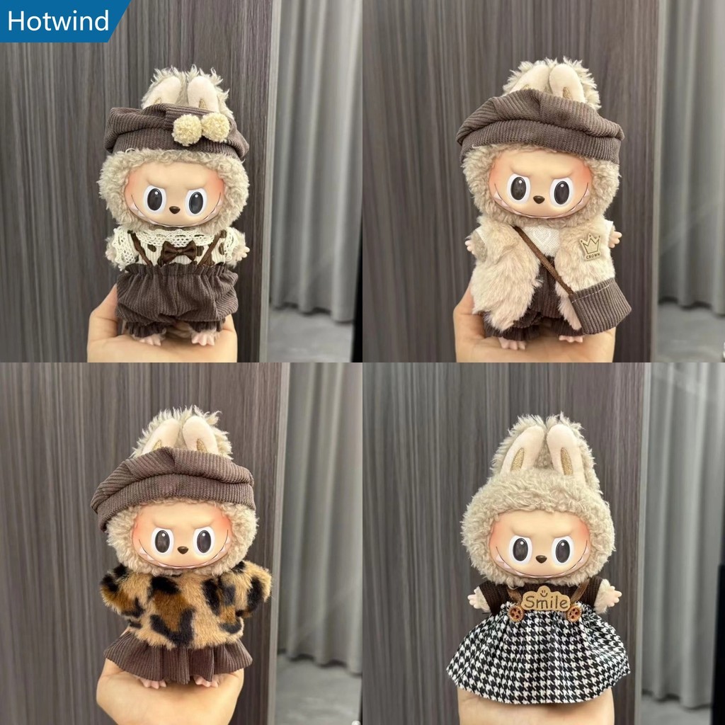 HW01 Ropa Labubu For 17cm Labubu Set Retro Style Hat Set Artistic Style ...