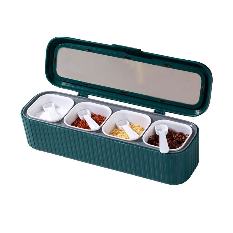 MYCOLOGO 4 IN 1 Seasoning Box Set Spice Storage Salt MSG Spice ...
