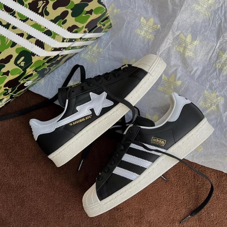 Bape x adidas Originals Superstar 80S Classic Shell Head Anti slip and ...