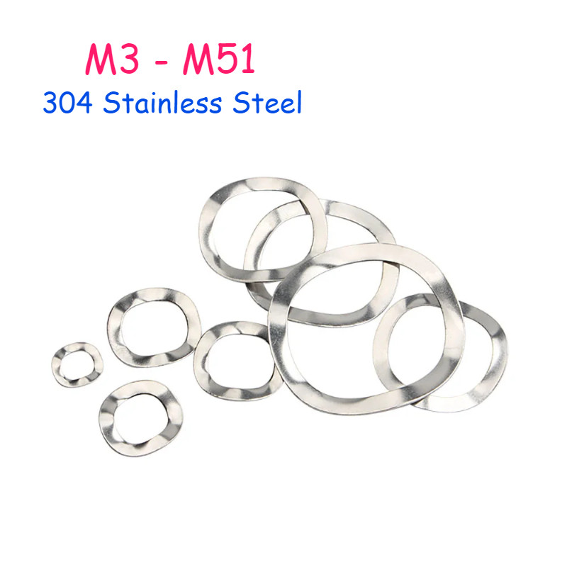 M3 M4 M5 M6 M8 M10 M12 - M51 304 Stainless Steel Triple Wave Washers ...