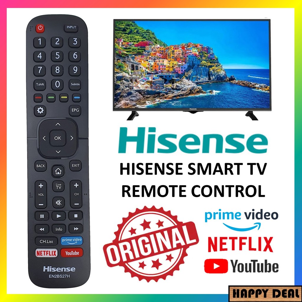 HISENSE Smart TV Remote Control Netflix YouTube Prime Video (EN2BS27H ...