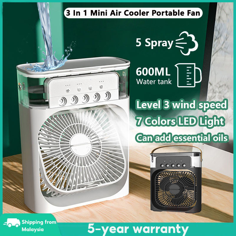 Portable USB Mini Aircond 3 in 1 Air Cooling Fan Humidifier Purifier ...