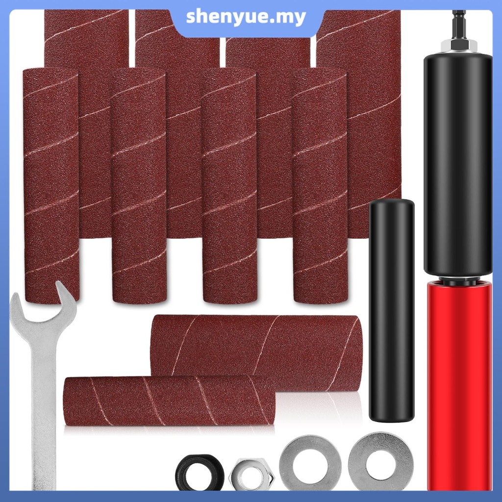 Drum Sander Set Portable Rubber Sanding Drum Hand-Held Spindle Sanding ...