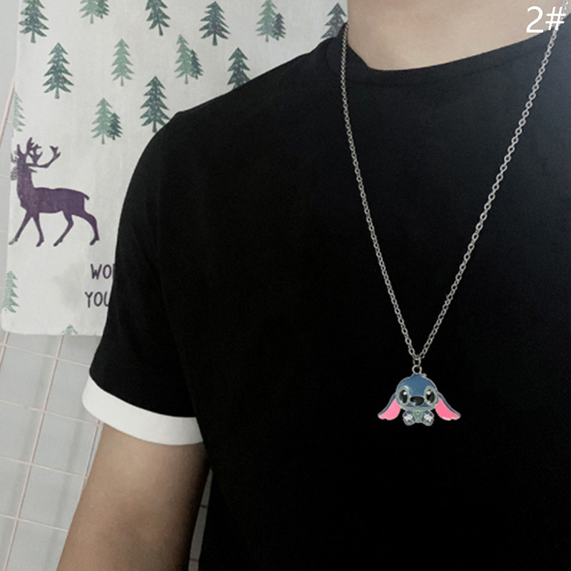 Eas Disney Cartoon Necklace Lilo & Stitch Mode Metal Necklace Anime ...