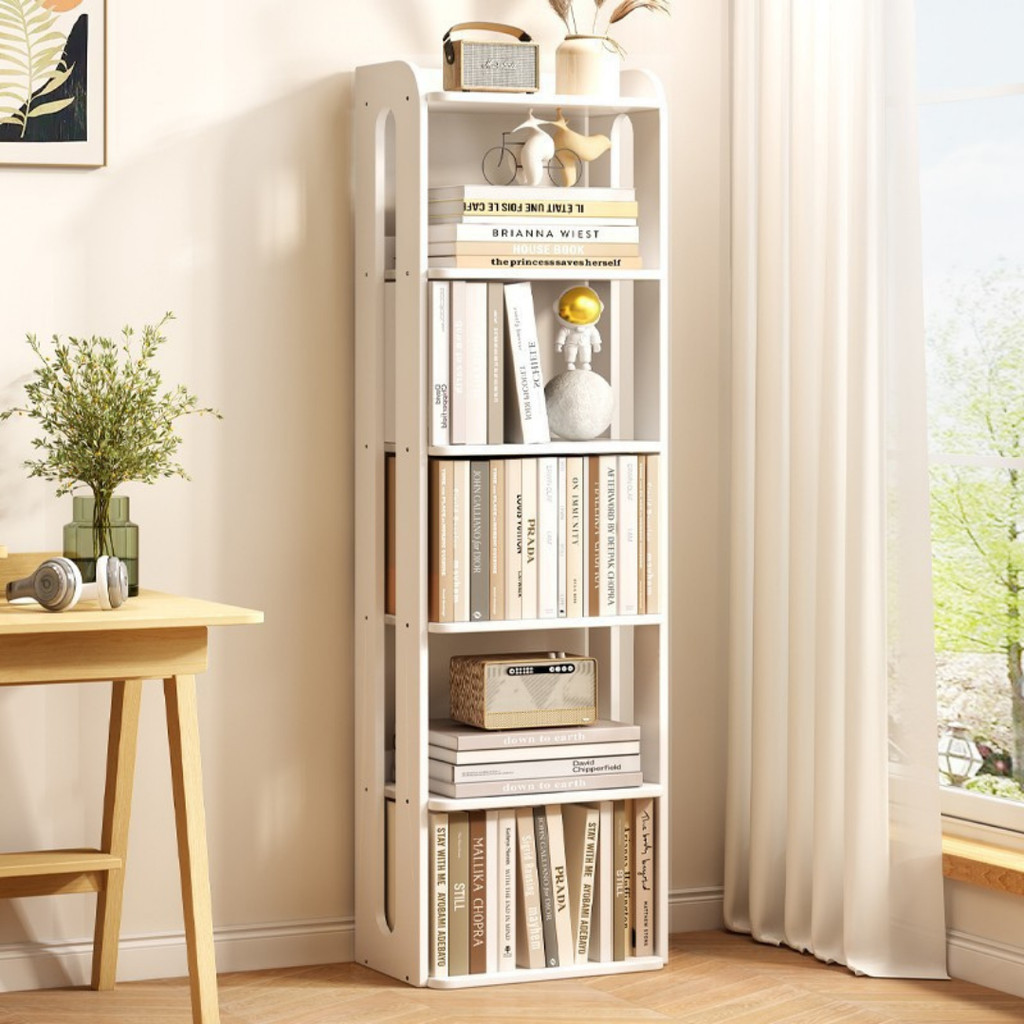 Bookshelf rack floor children's bookcase bedroom wall small narrow ...