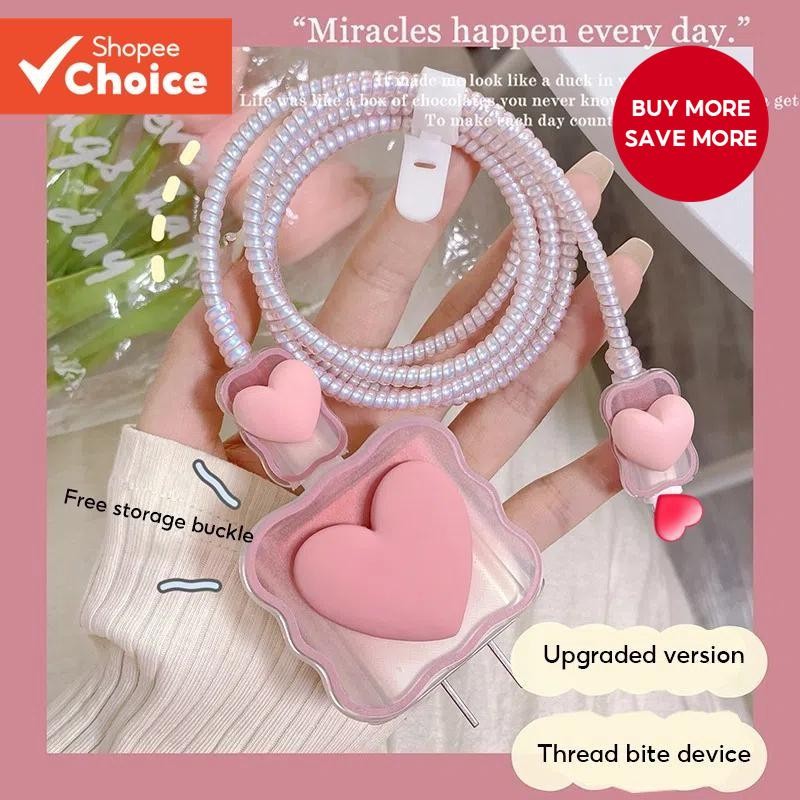 Love Set Charger Protector Set Charger Case Cable Protector for iP20W ...