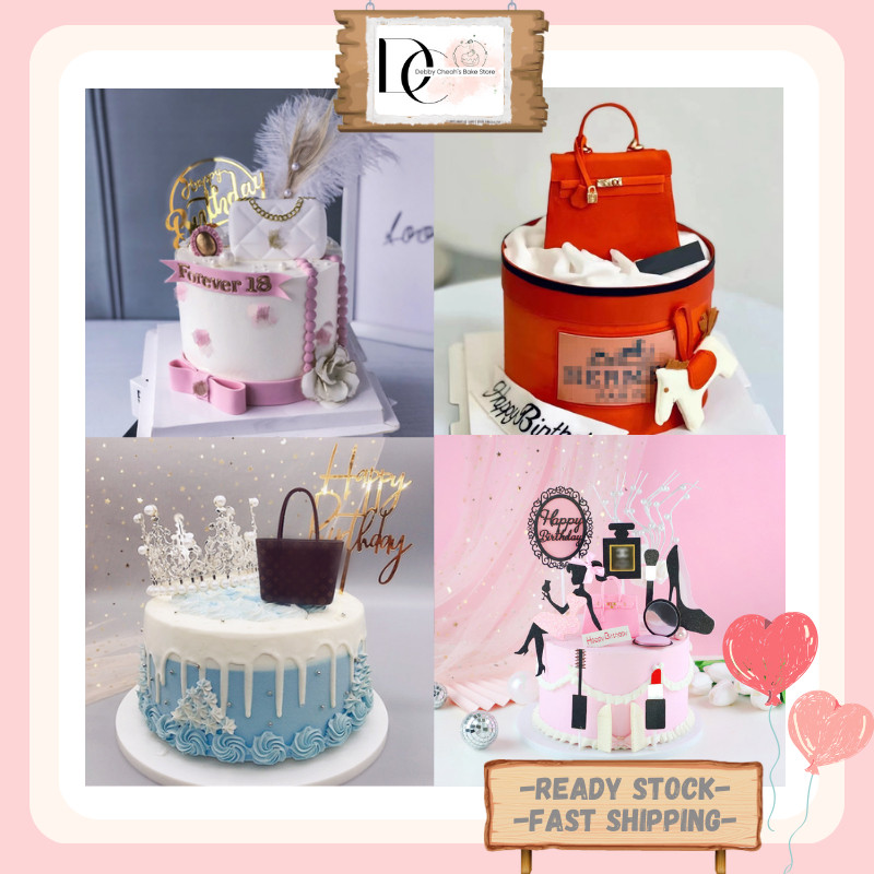 Topper Kek Beg Berjenama Beg Model Hiasan Kek / Branded Bag Handbag ...