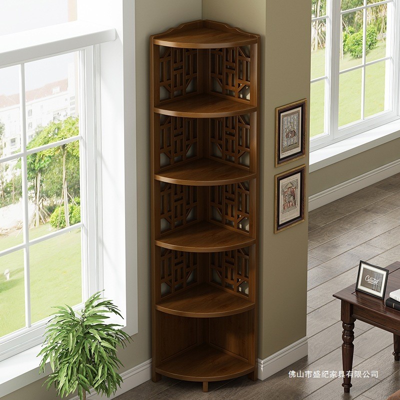 WK Corner Shelf Bookshelf Living Room Corner Cabinet Corner Cabinet ...