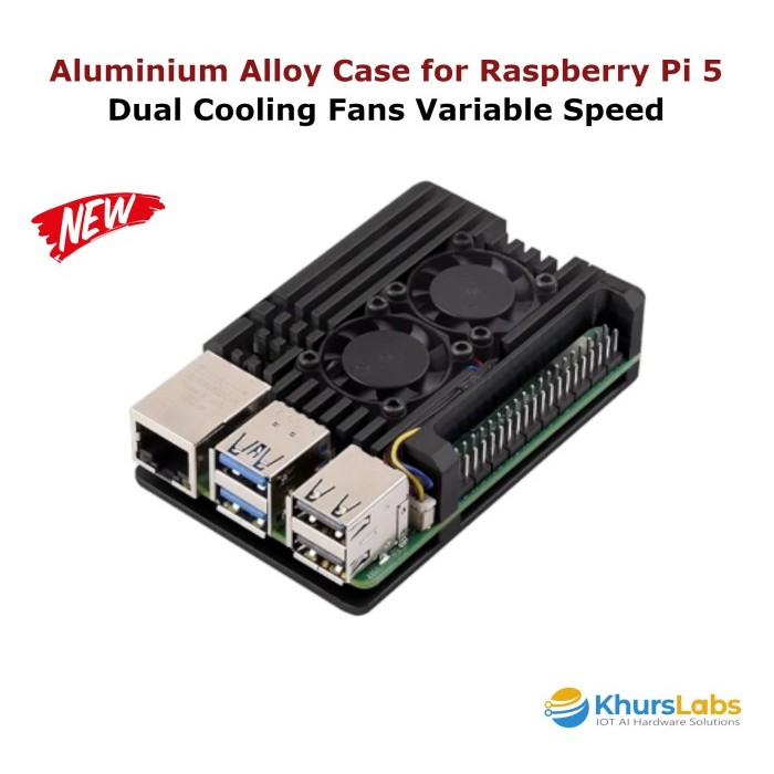 Gb99 Aluminum Armor Alloy Case For Raspberry Pi 5 Active Dual Double ...