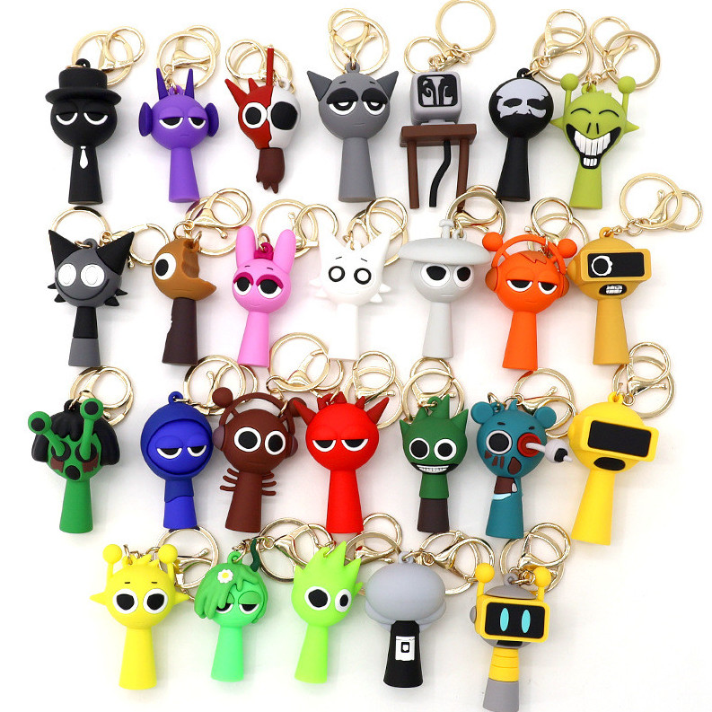 3D Keychain Sprunki Incredibox Toy Sprunki Keychain Pendant Model Gifts ...