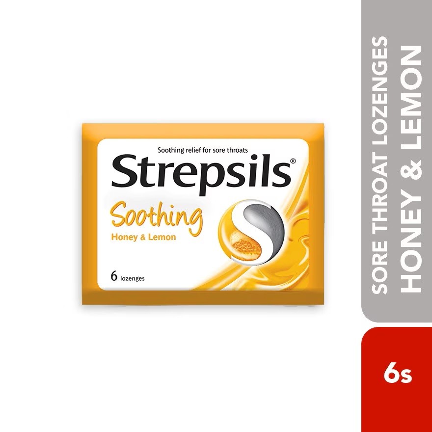 STREPSILS Sore Throat Lozenges Soothing Honey & Lemon 6s | Shopee Malaysia