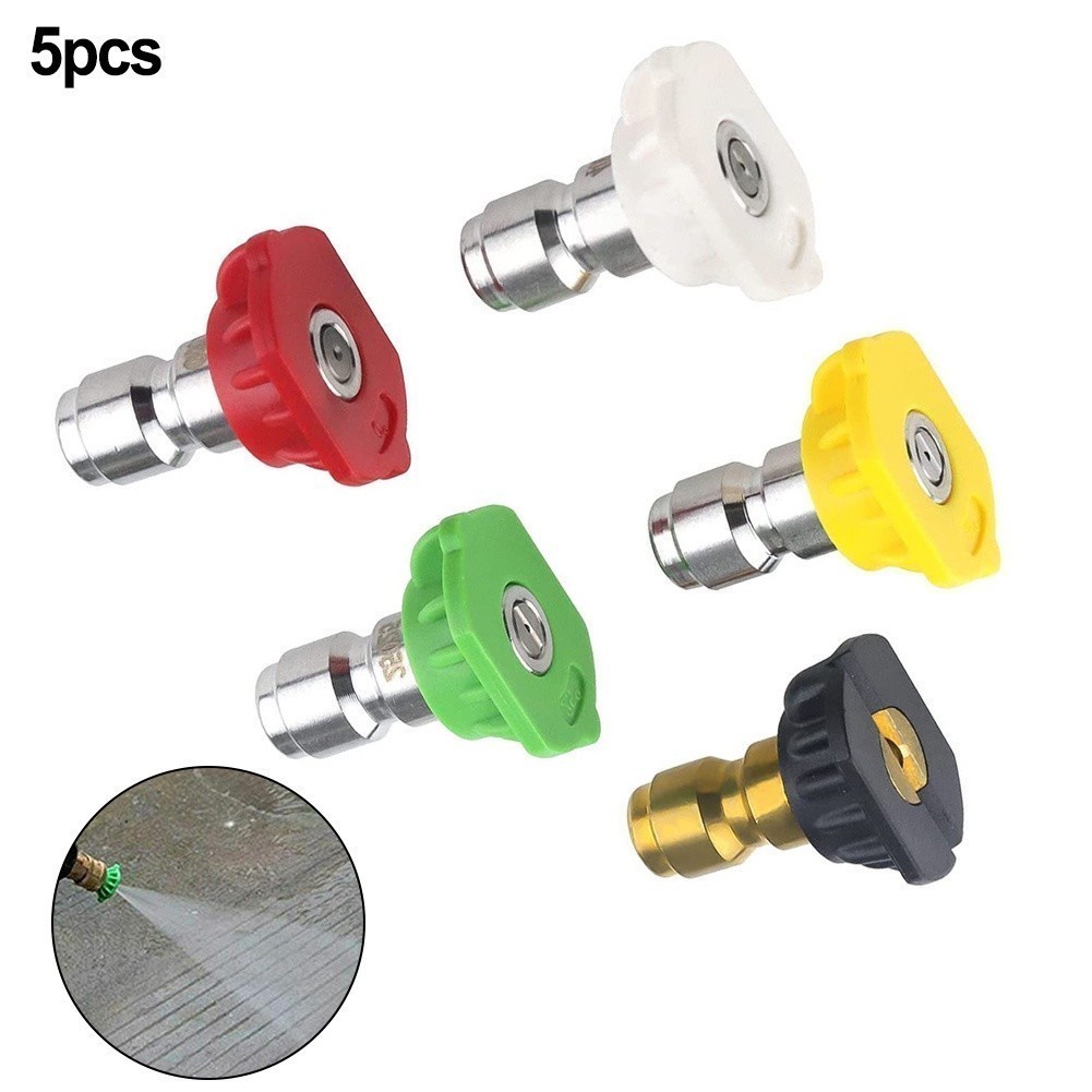 DRHT|5PCS 1/4inch Pressure Washer Spray Tips Nozzles High Power Kit ...