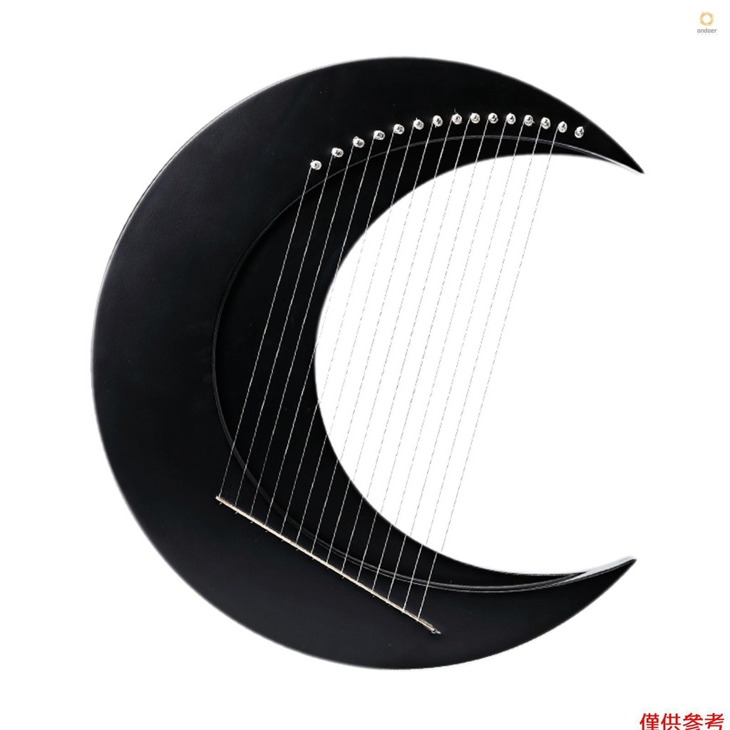15 String Crescent Moon Type Lyre C Key Harp Portable Lyre Steel Wire