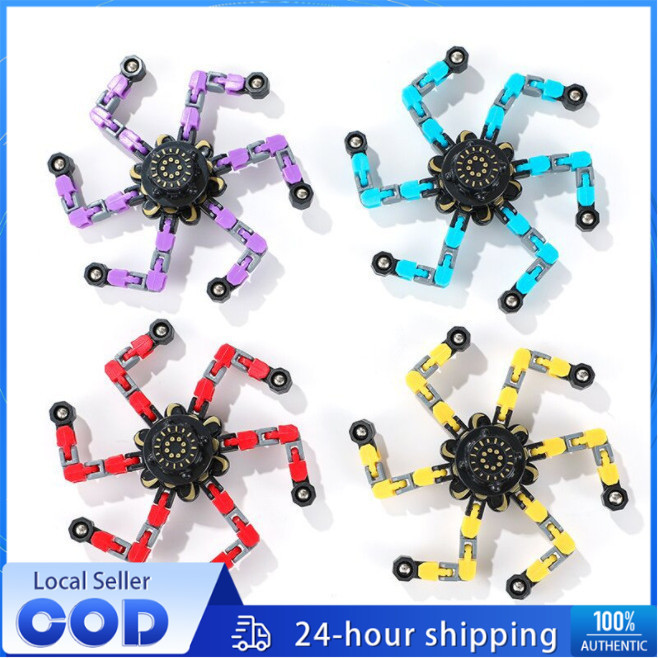 Kids Educational Chain Spinner Mechanical Fingertip Rotating Gyro ...