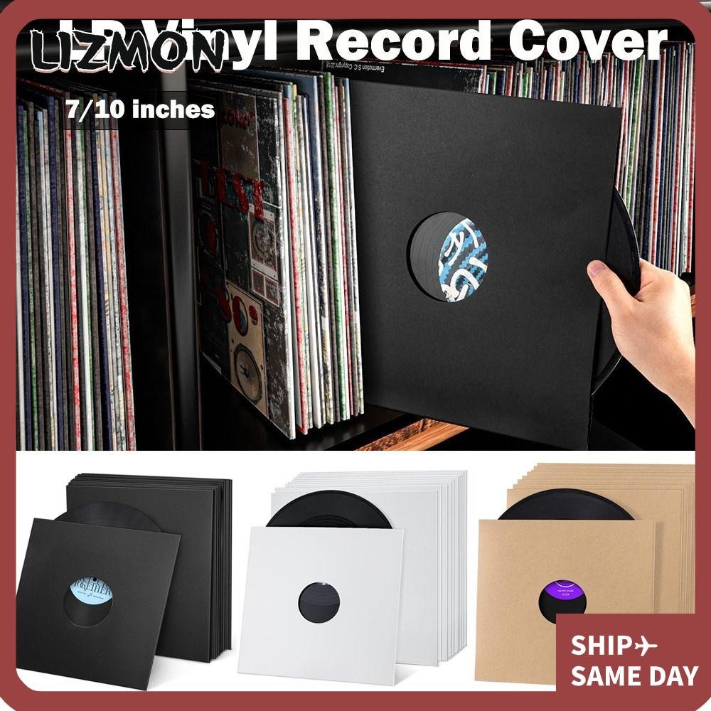LIZMON Vinyl Records Sleeve, Kraft Paper Reusable LP Vinyl Record Cover ...