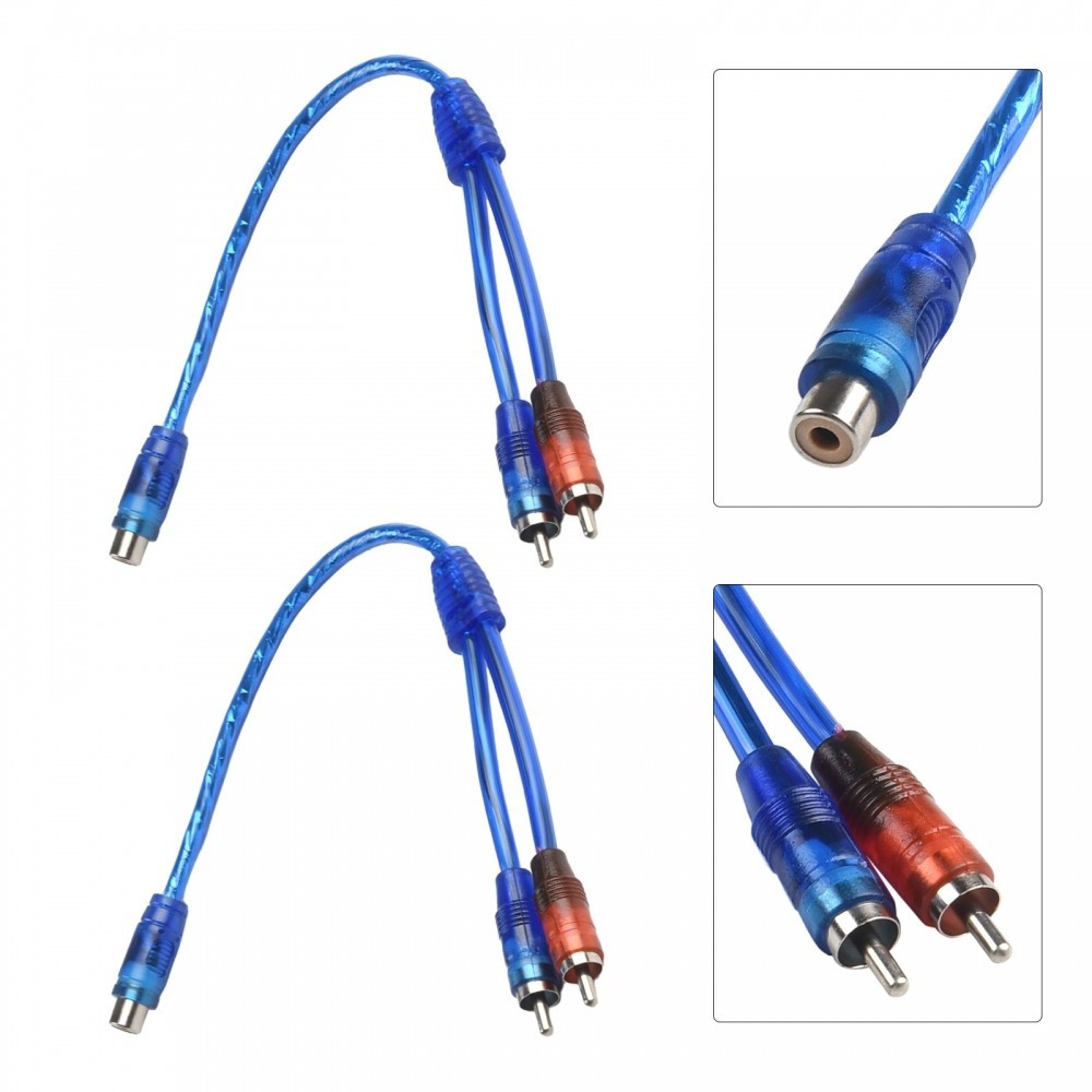 [BSL]Cable Splitter Set One Inch Adapter "y" Males Pro Rca 1 2 Female ...