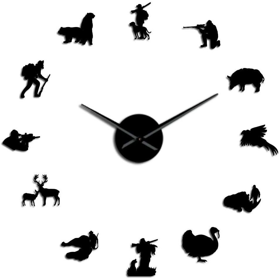 Hunting DIY Giant Wall Clock Animal Hunters Exclusive Big Time Clock ...