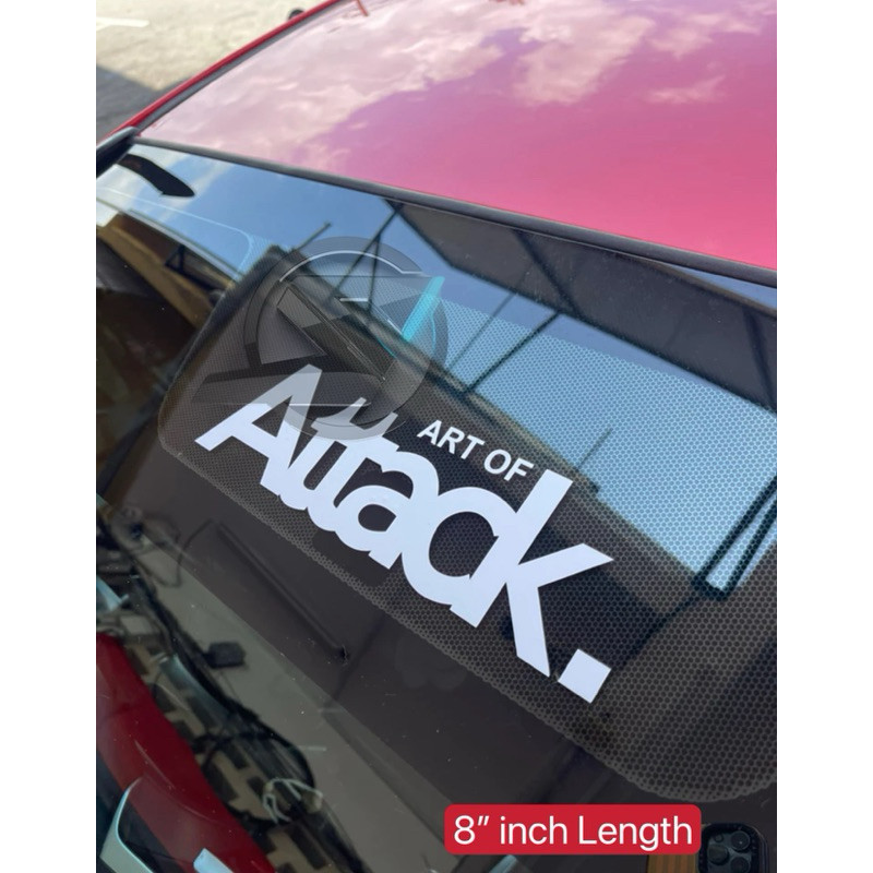 (Ready Stock) S1225# ART OF ATTACK Car Vinyl Decal Sticker (Cutting ...