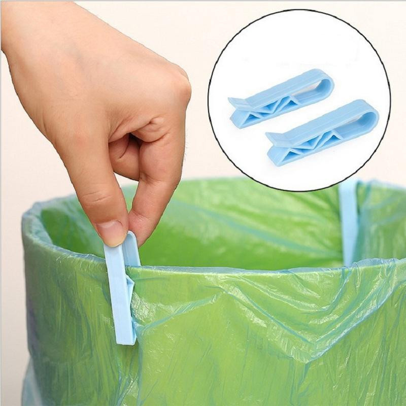 10pcs praktikal plastik sampah beg klip klip bukan Slip sampah boleh ...