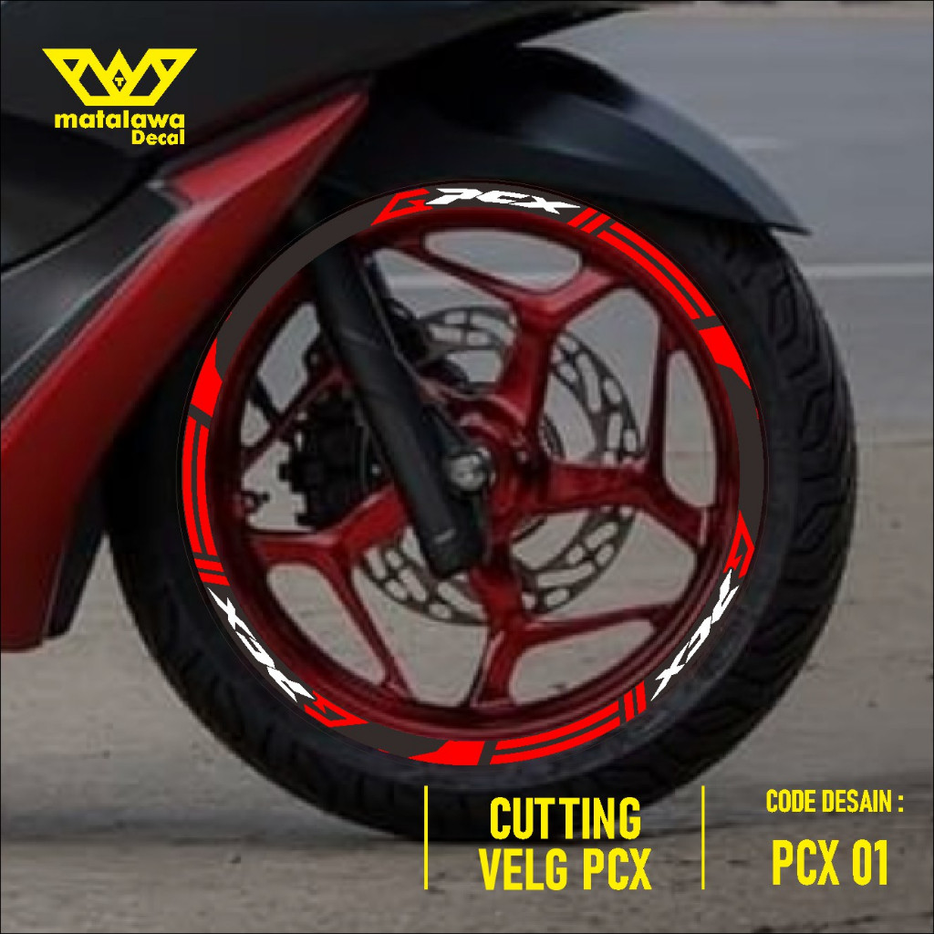 Honda Pcx 150 160 ring 14 Motorcycle Rim Cutting Stickers Set 01 ...