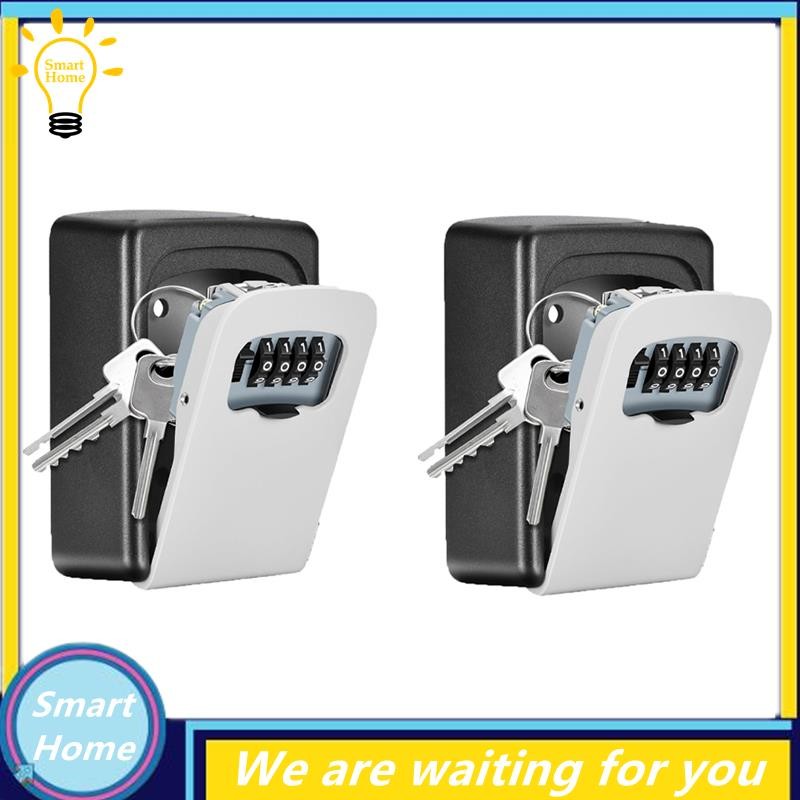 [Hmou] Key Lock Box Wall Mounted, 4 Digit Combination Lockbox for ...