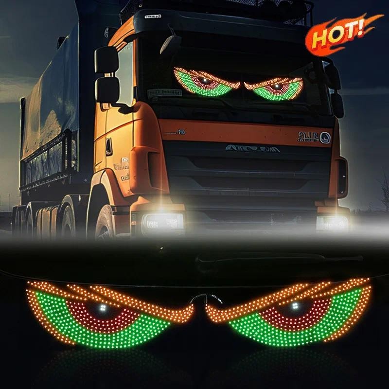 Flexible LED Windshield Display for Cars with Animated Blinking Demon ...