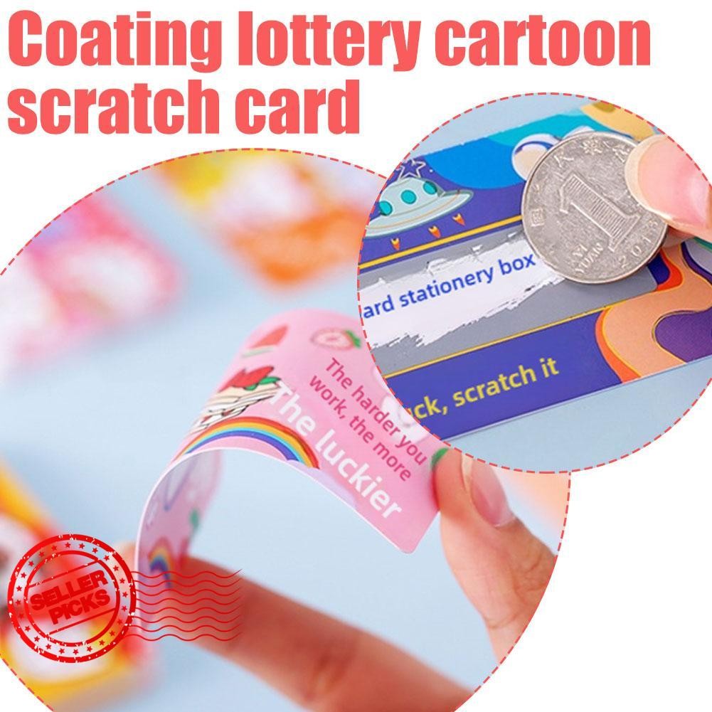 Cartoon Scratch Card Teacher Reward Student Scratch Raffle Creative ...