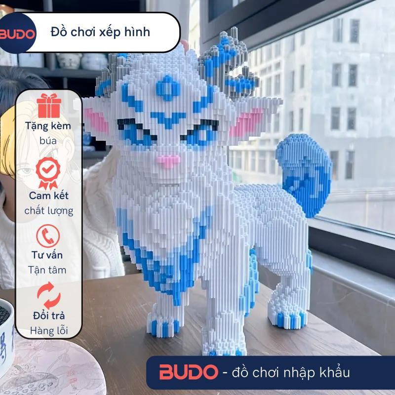 Assembling Toy Model of White Trach Mythical Beasts Deer Deer Wolf ...