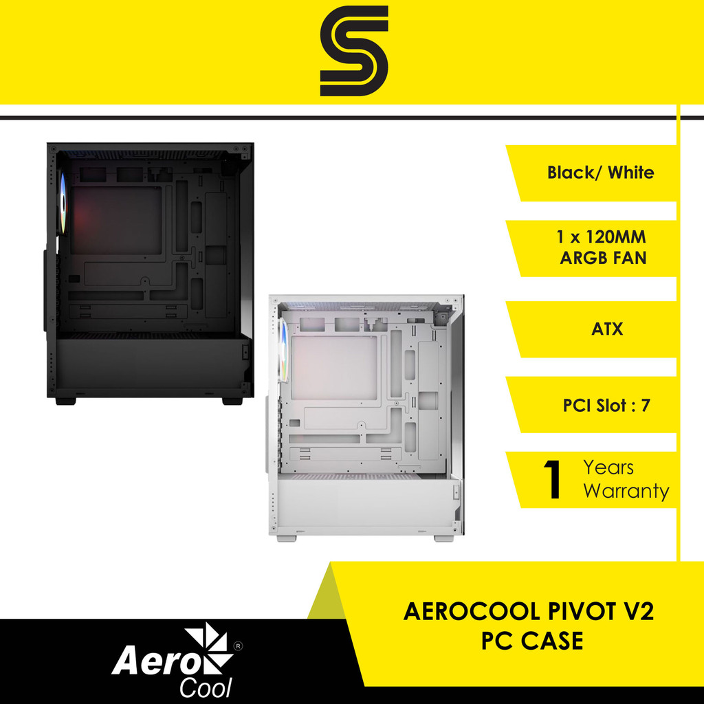 AEROCOOL Pivot V2 Mid-Tower ATX PC Chassis | Shopee Malaysia
