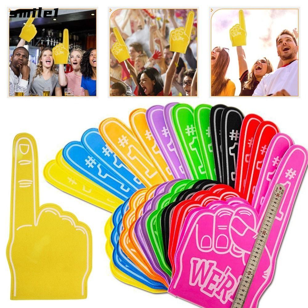 SMILE 1Pcs Cheering Hand, Cheerleading Inspiring EVA Giant Foam Finger ...