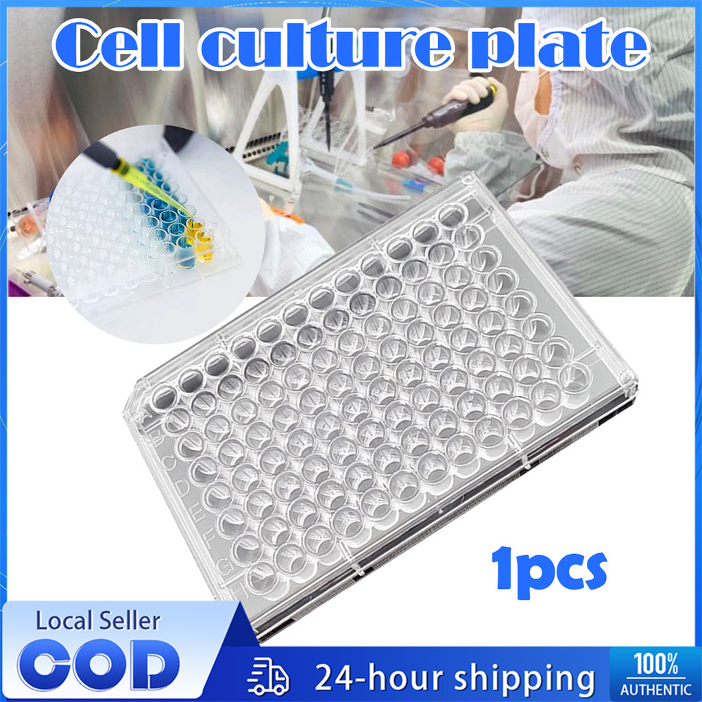 Lab Experiment Tissue Culture Plate 96 Wells Flat Bottom with Lid ...