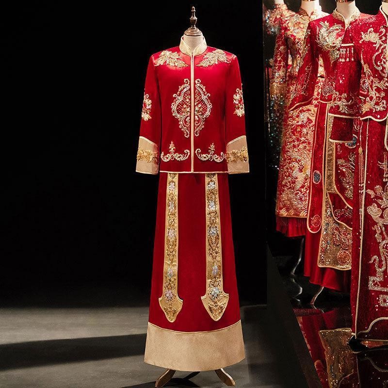 Groom Wedding Chinese Dress 2023 Men's Wedding Xiuhe Clothing Ancient ...