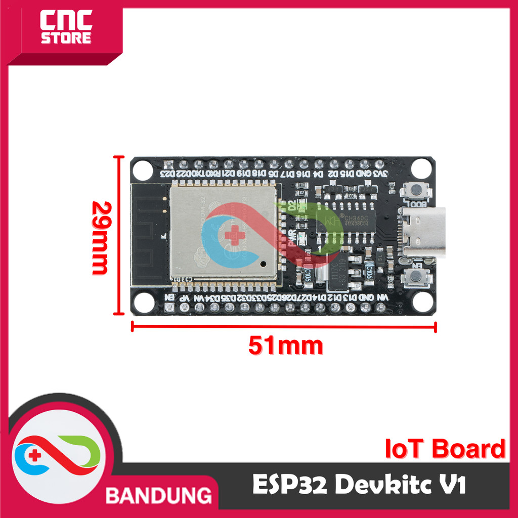 Esp32 ESP-32 DOIT WIFI BLUETOOTH IOT ESP32S BOARD CH340 TYPE-CA ...