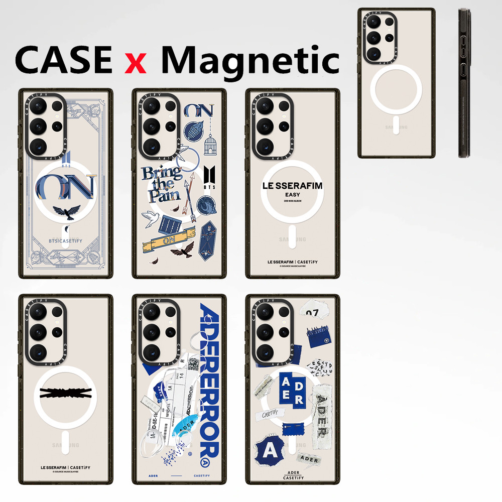 Blue ADER Sticker Magnetic casing Samsung Galaxy S25 Ultra S22 S23 S24 ...