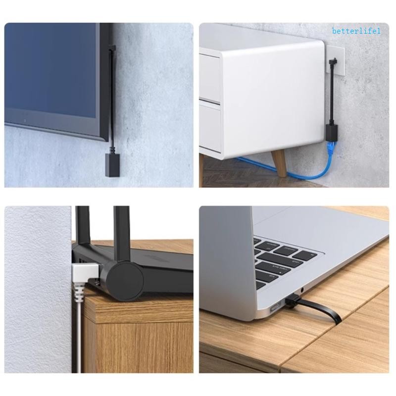 BTM 10Gbps CAT7 Ethernet Extension Cable 90 Degree Cable Extender Right ...