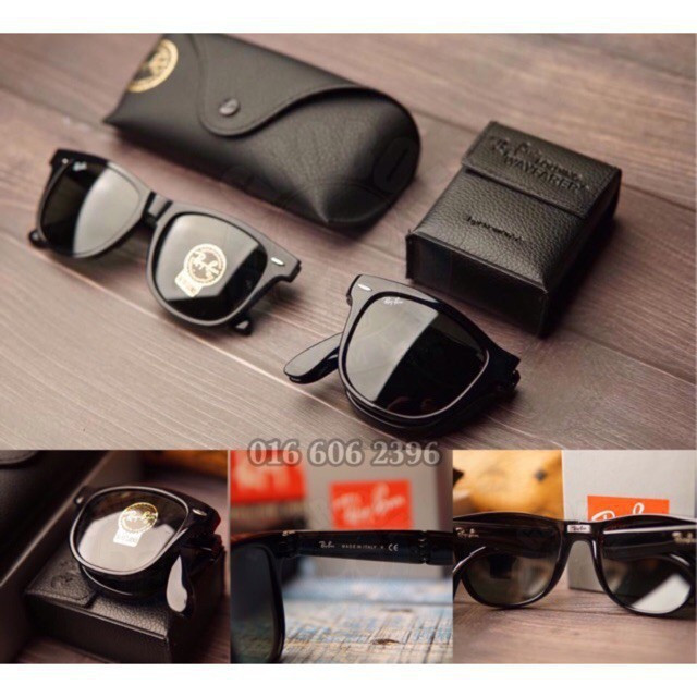 Rayban Wayfarer fashion premium Folding sunglasses original | Shopee ...