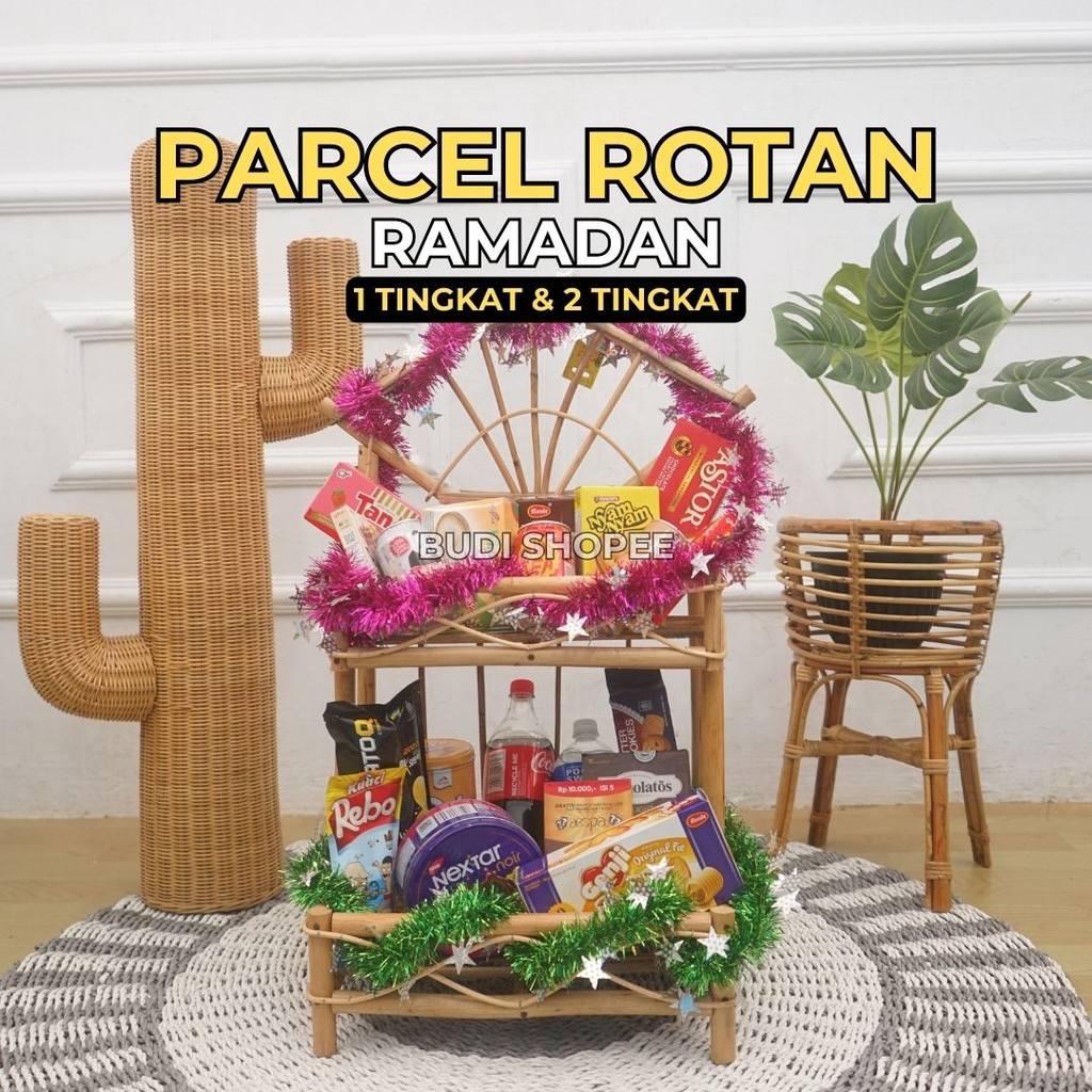 Natural Rattan Parcels for Ramadhan & Eid - Natural Rattan Parcel Rack ...
