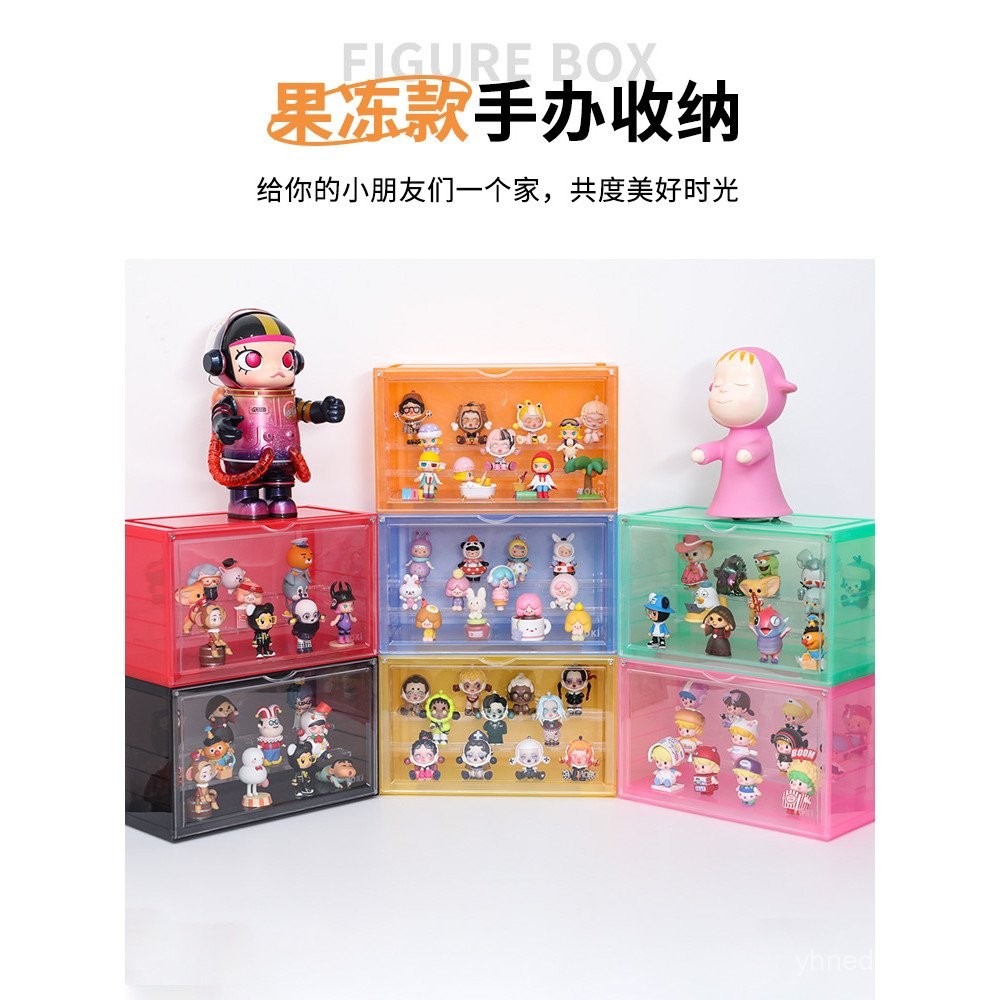 YOKi Blind Box Figure Kotak Penyimpanan Kotak Paparan Warna Jeli Stand ...