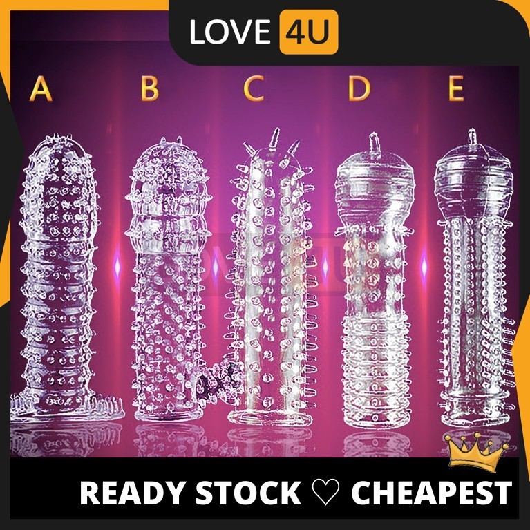 Crystal Condom Hot Penis Crystal Condom (Kondom Tahan Lama) Reusable ...