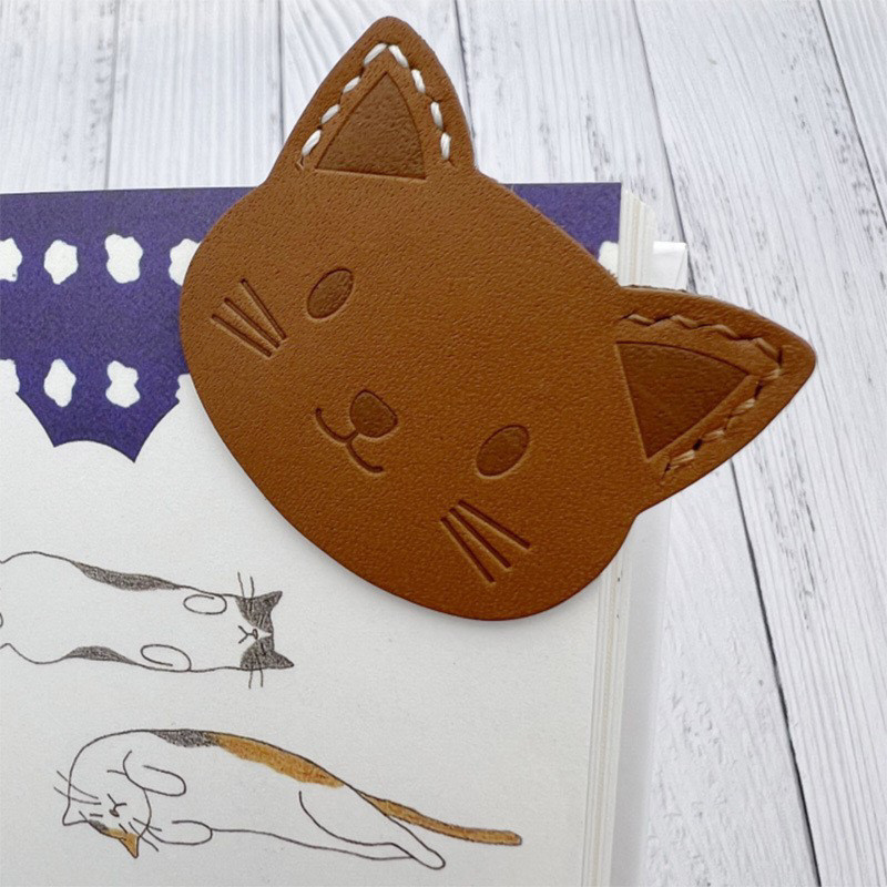 Creative Mi Cartoon Leather Bookmark Head Book Page Clip Cute Book ...